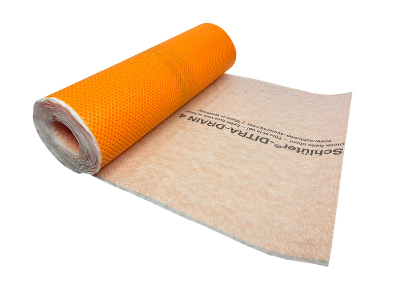 Schluter Systems Ditra Drain Drainage Membrane, 269 Sq Ft (DRAIN25M ...