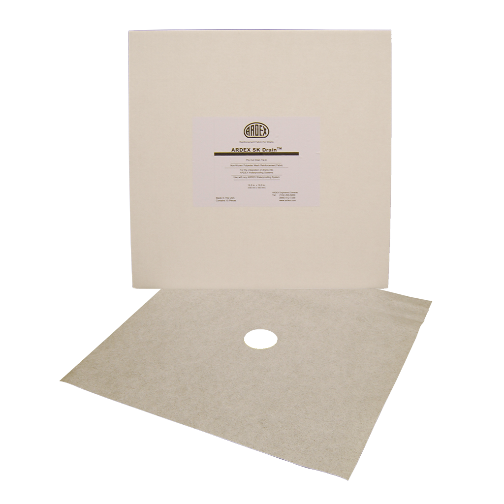 ARDEX SK DRAIN Pre-Cut Tie-In Fabric Polyester Mesh for Waterproofing ...