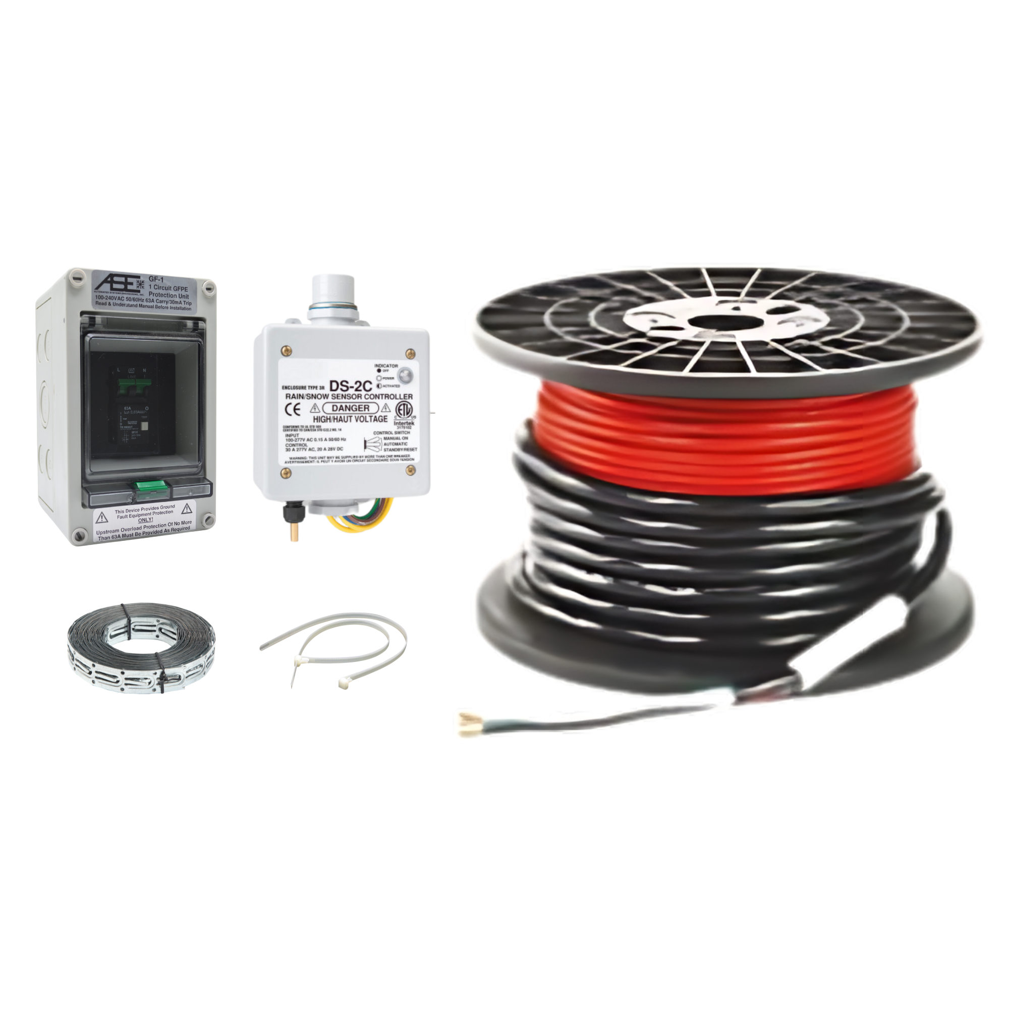 TRM Residential Snow Melt Kit 240 V, w/ Cables, Snow Sensor and GFI ...