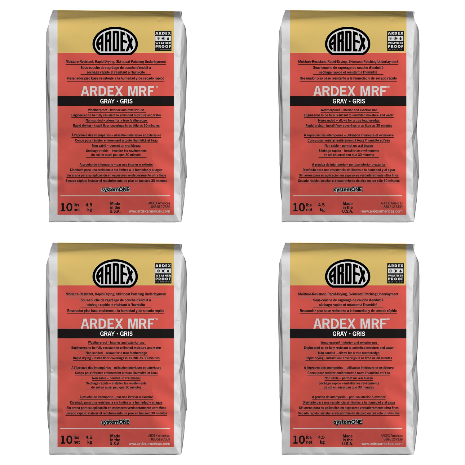 Ardex MRF Rapid-Drying, Cement Patching Flooring, 4 Bags Bundle ...