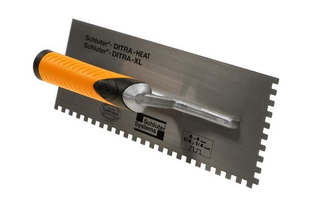 Schluter DITRA-HEAT-XL-TROWEL Square-Notched Trowel 1/4"x 1/4" (6x6mm ...