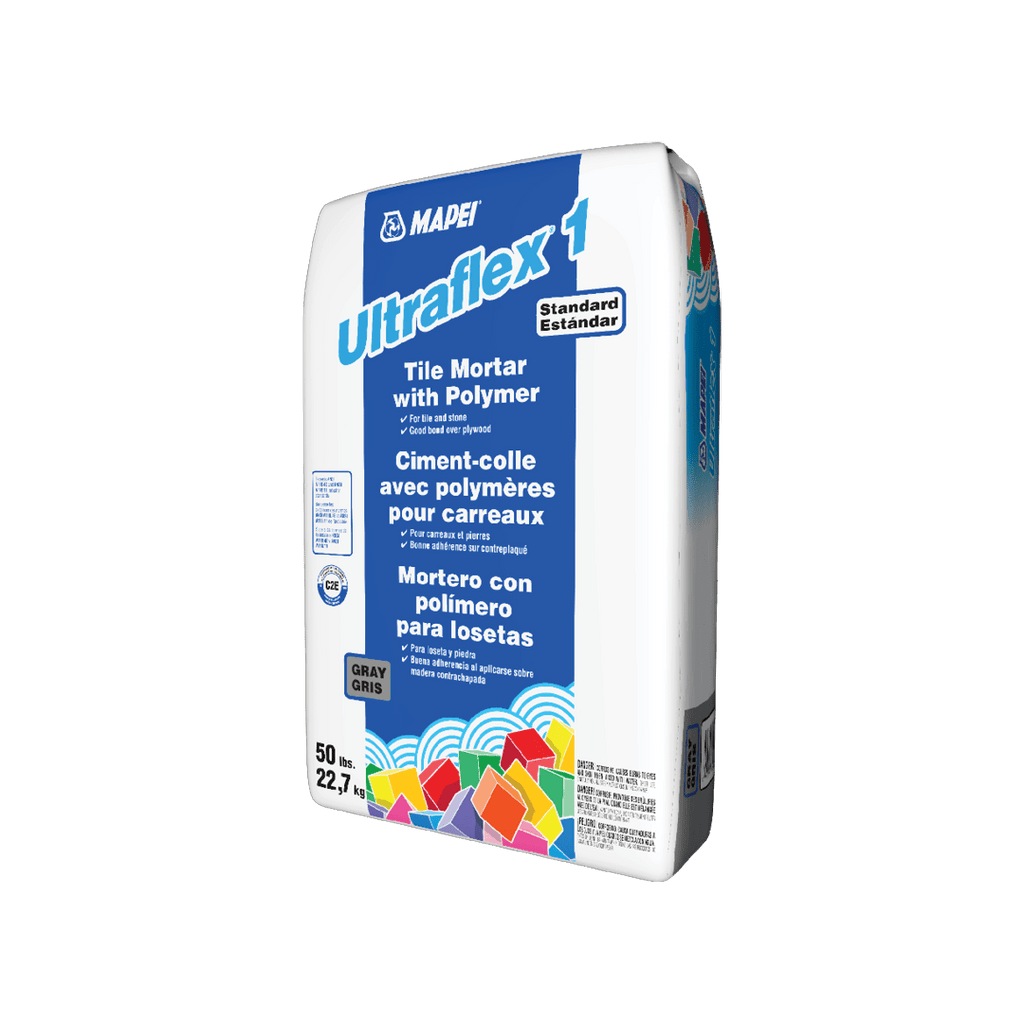 Mapei Ultraflex 1 Polymer-Modified, Thin-Set Mortar, Gray, 50lbs Bag - Global Trade ...