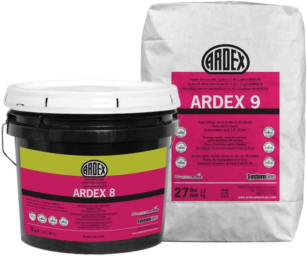 Ardex 8+9 Waterproofing Crack Isolation Kit - 3 Gal+27 Lbs, Gray ...