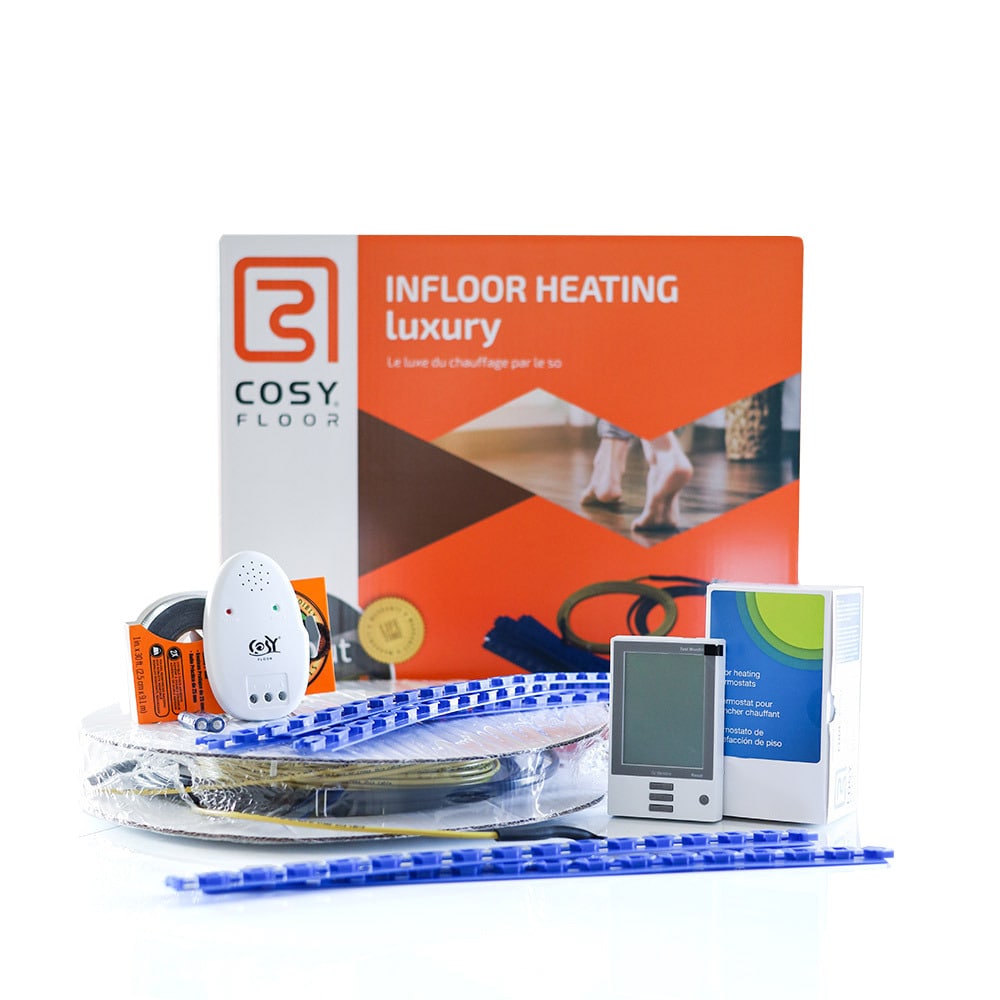 CosyFloor Radiant Floor Heating Kit, Programmable Thermostat with Cabl